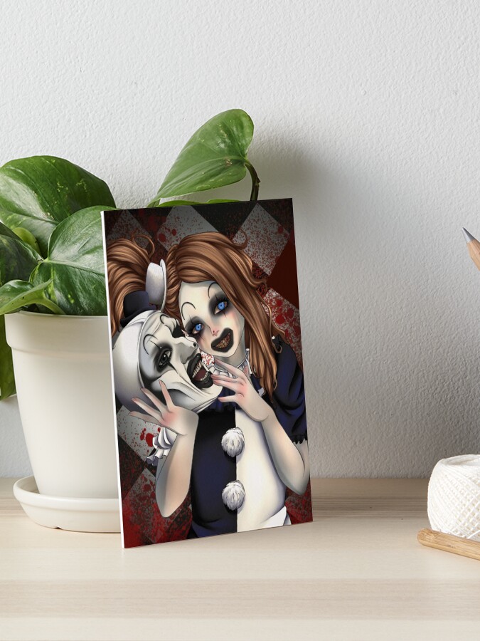 "Terrifier 2- The Little Pale Girl and Art the clown" Art Board Print ...