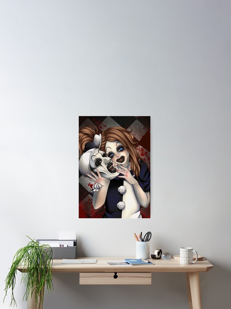 "Terrifier 2- The Little Pale Girl and Art the clown" Poster for Sale ...