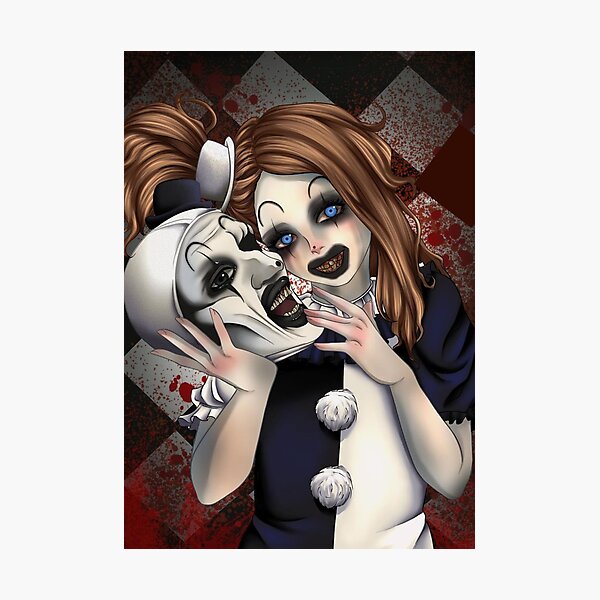 "Terrifier 2- The Little Pale Girl and Art the clown" Photographic ...
