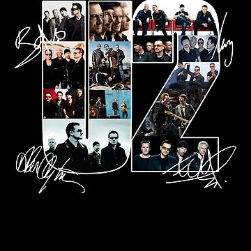 "Ú2 Rock Band Signatures" Essential T-Shirt for Sale by bryttomugus ...