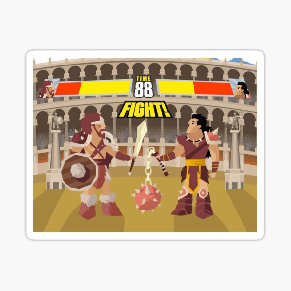 "fighting video game screen" Sticker for Sale by matintheworld | Redbubble