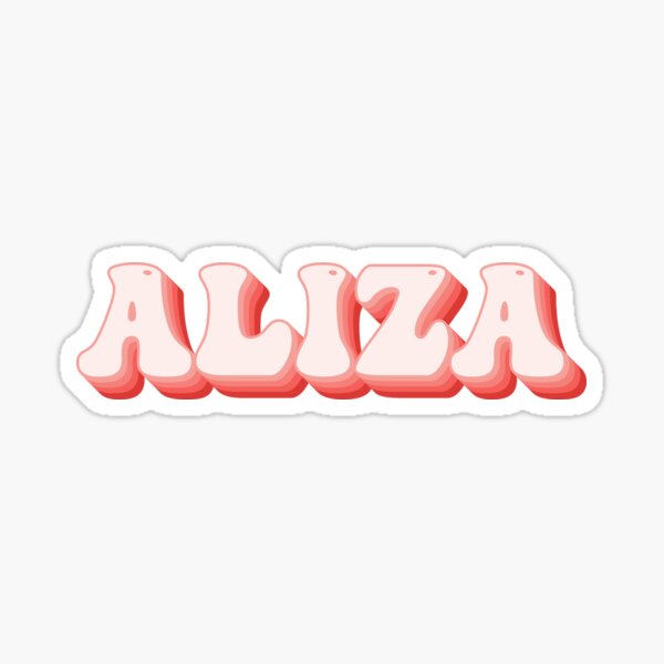 "Aliza - Name" Sticker for Sale by kindxinn | Redbubble