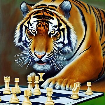 "Tiger Chess" Sticker for Sale by Steeshirts | Redbubble