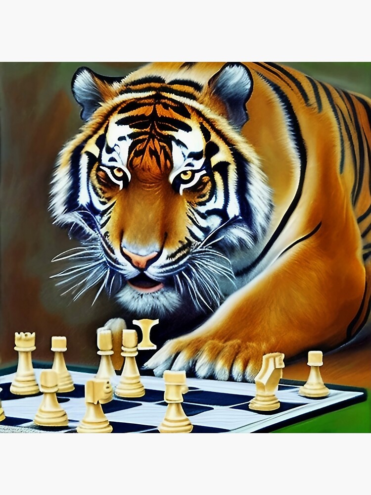 "Tiger Chess" Sticker for Sale by Steeshirts | Redbubble