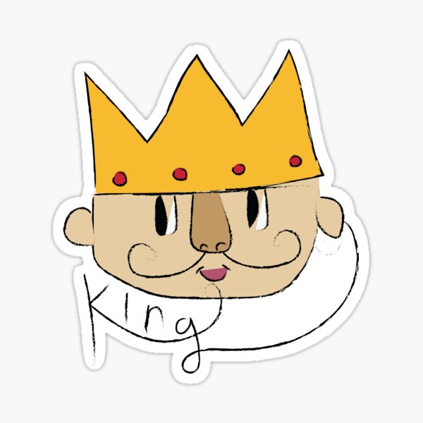 "King" Sticker for Sale by Vavaillus | Redbubble
