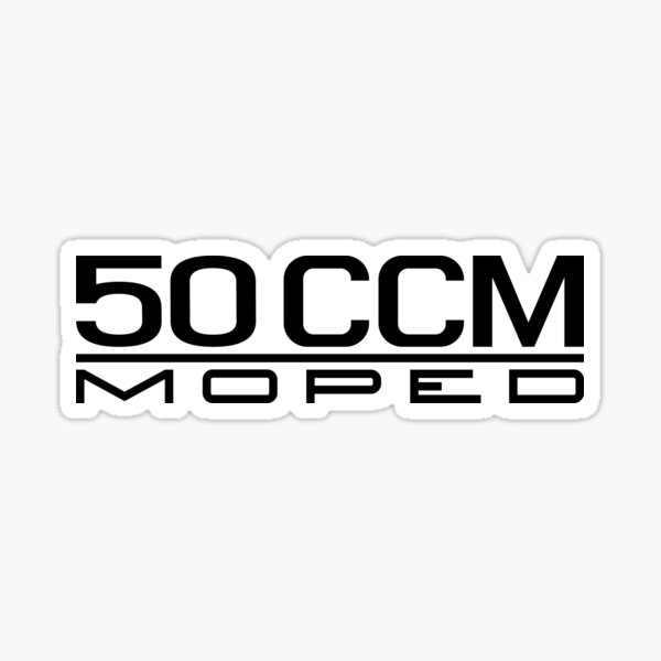 "50cc Moped Emblem (Black)" Sticker by VEB Ostladen | Redbubble