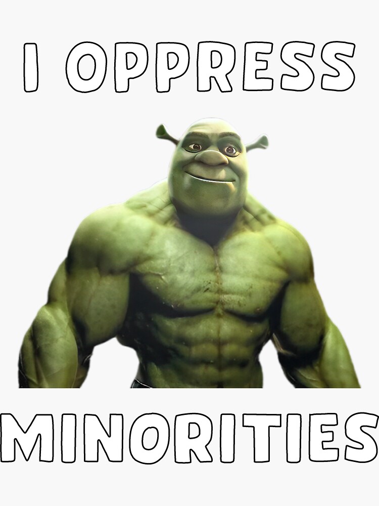 "Gigachad Shrek" Sticker by DeepShitShirts | Redbubble