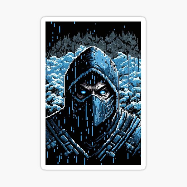 "Pixel art sub zero" Sticker for Sale by Dise37 | Redbubble