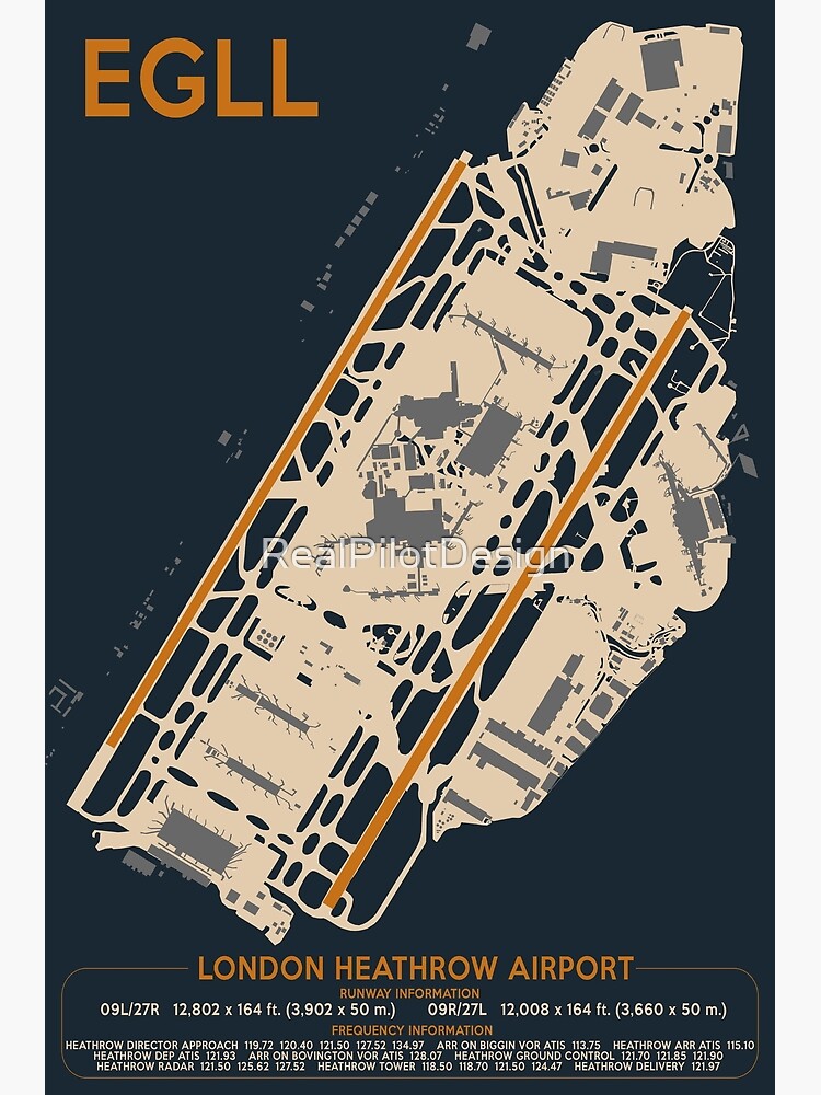 "EGLL London Heathrow Airport Art Print" Poster for Sale by ...