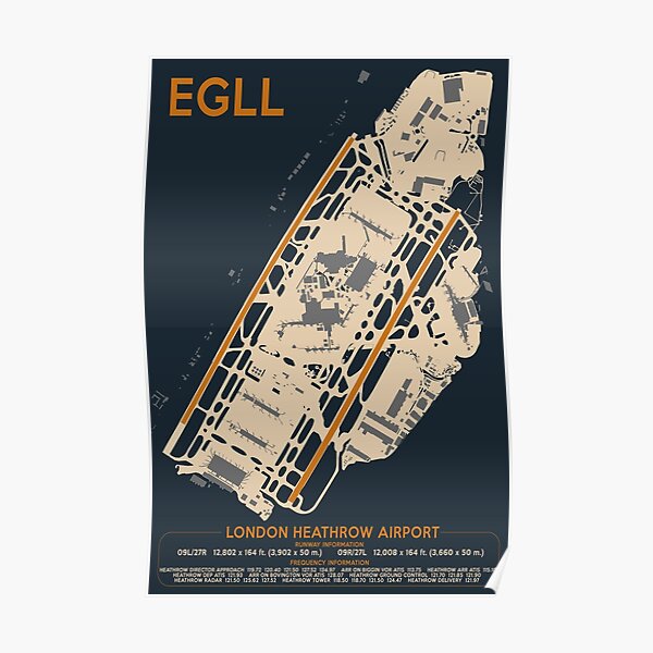 "EGLL London Heathrow Airport Art Print" Poster for Sale by ...