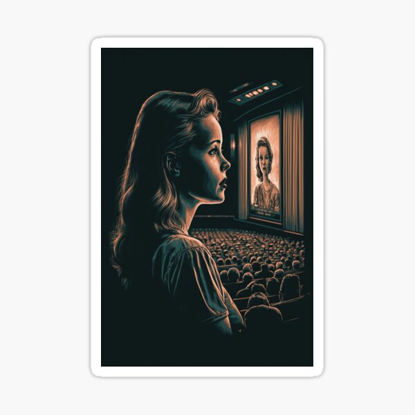 "Cinema - Vintage" Sticker for Sale by AB9-Designs | Redbubble