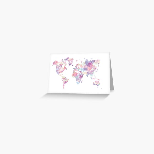 "Colorful world map" Greeting Card for Sale by Dark-Happiness | Redbubble