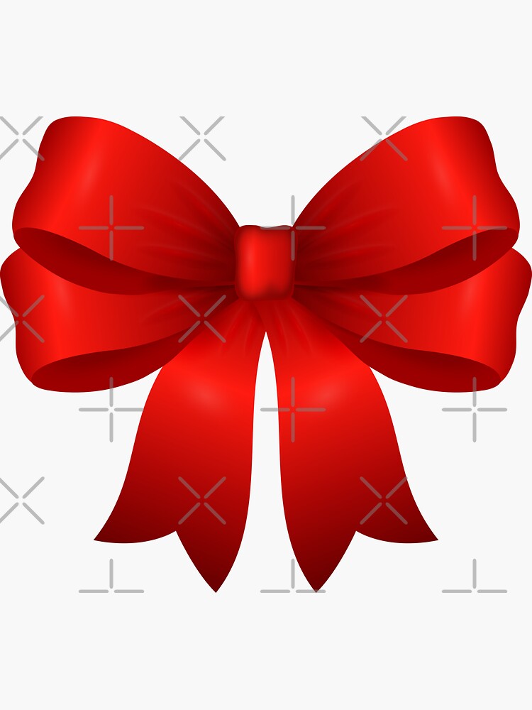 "Beautiful voluminous red bow. Red ribbon." Sticker for Sale by Mallva ...