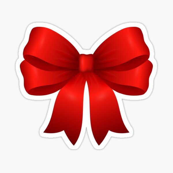 "Beautiful voluminous red bow. Red ribbon." Sticker for Sale by Mallva ...