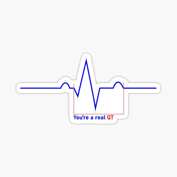 "QT interval" Sticker for Sale by Sqndesigns | Redbubble