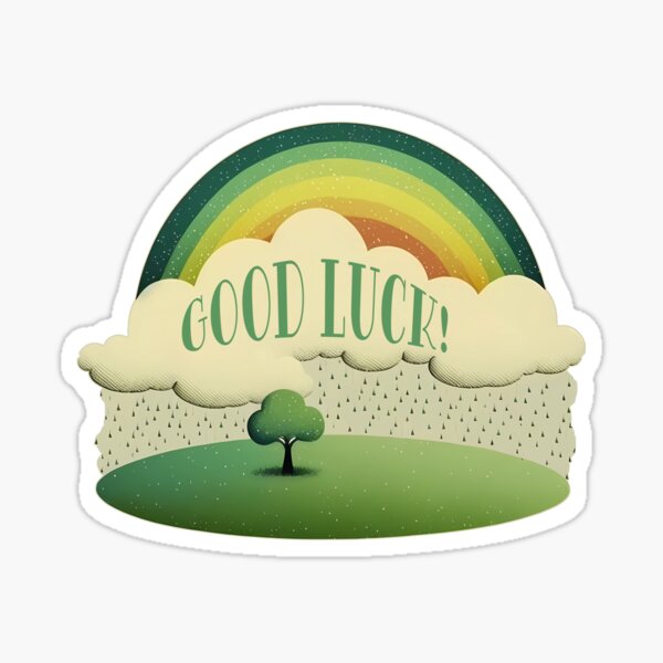 "Good Luck Rainbow" Sticker for Sale by TheJadeCat | Redbubble
