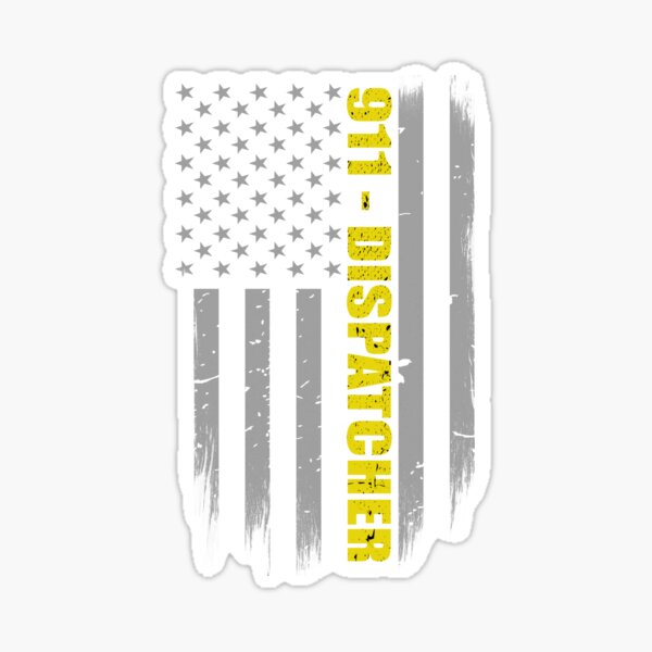 "Thin Gold Line 911 Dispatcher Flag" Sticker for Sale by bluelinegear ...