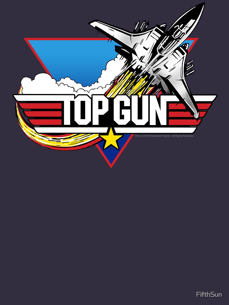 "Top Gun Classic Vintage Jet Stars & Stripes Movie Logo" T-shirt for ...