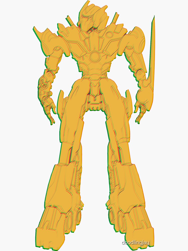 "Original Mecha Giant robot Design Anime Style" Sticker for Sale by ...