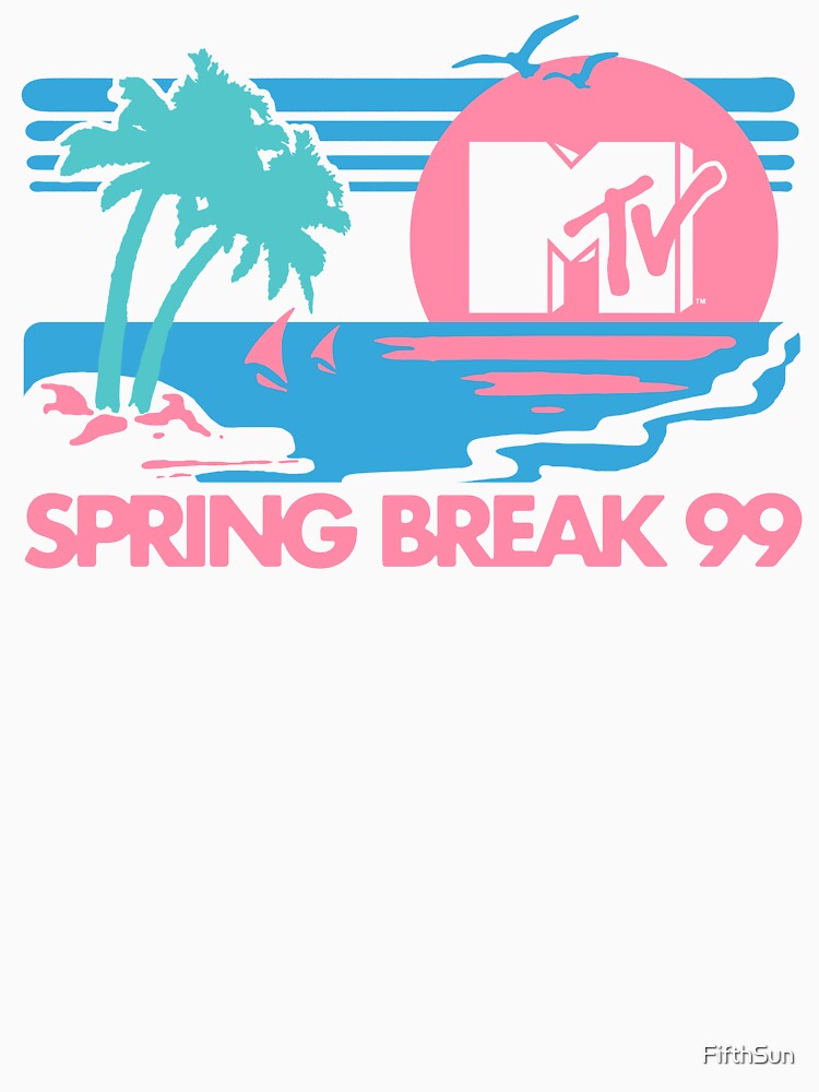 "MTV Pastel Colors Beach Spring Break 99 Logo" Essential T-Shirt for ...