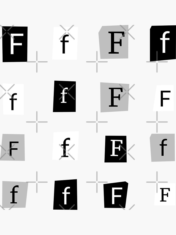 "Newspaper clippings letter 'F' set" Sticker for Sale by Words-Artist ...