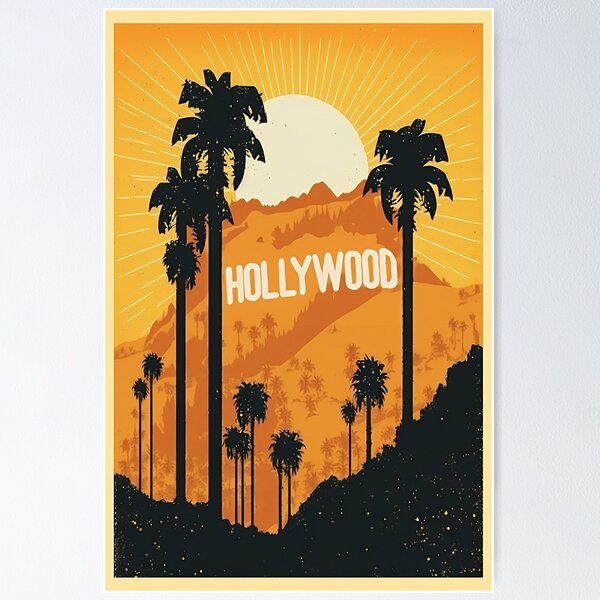 "Hollywood Sign" Poster for Sale by TheArtfulNook | Redbubble