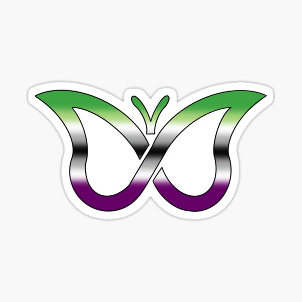 "ADHD and AroAce Pride Butterfly v.2" Sticker for Sale by Zeons-Art ...