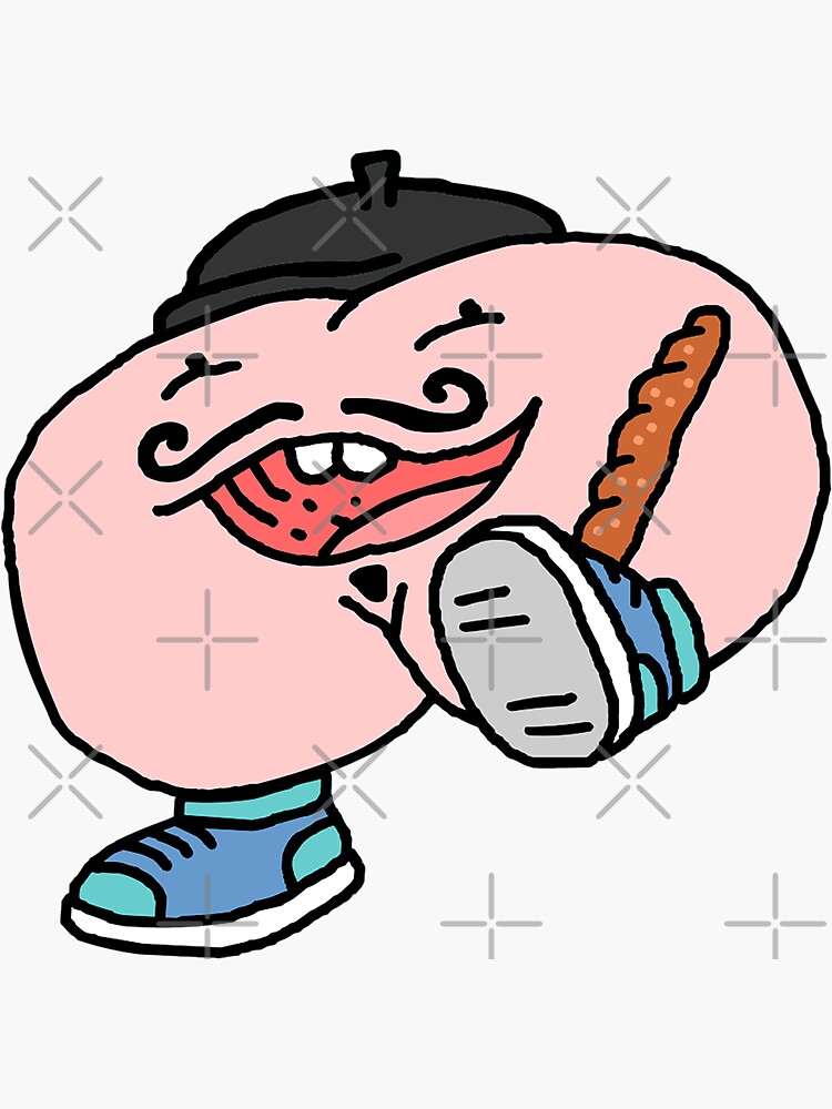 "French Bum - Willy Bum Bum" Sticker for Sale by BlankSpacePub | Redbubble