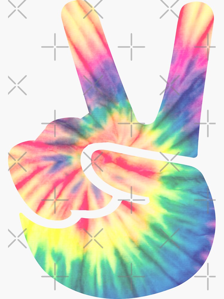 "Peace Hand Tie Dye Pastel Cute Hang Loose sign" Sticker for Sale by ...