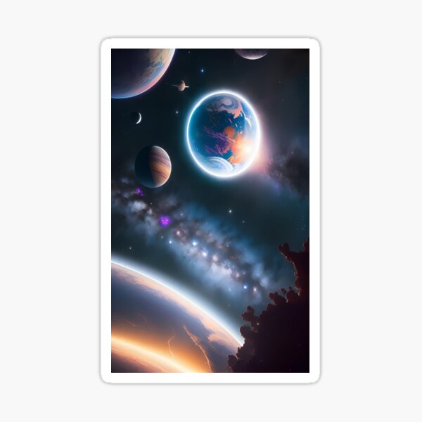 "Another Solar System │ Deep Space Cosmic" Sticker by onlyart1989 ...