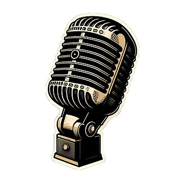 "Microphone" Sticker for Sale by CreativeCentre | Redbubble