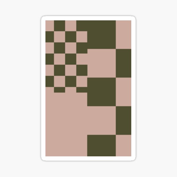 "Drab-Cream uneven Checker Pattern" Sticker for Sale by Poptsy-Ez ...