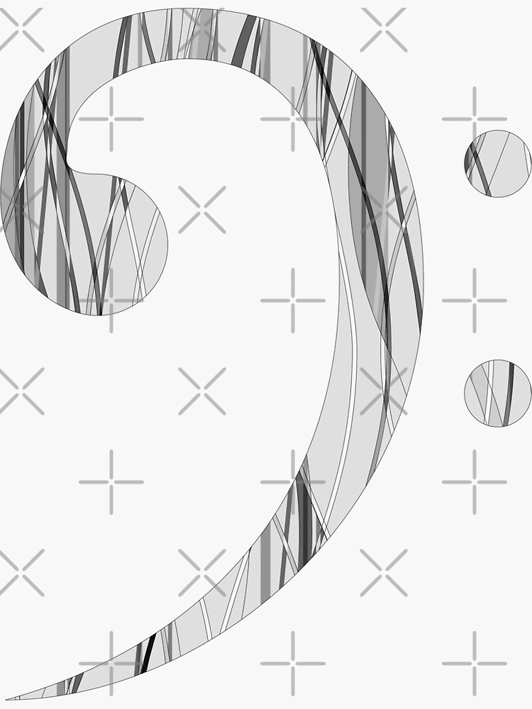 "Bass Clef" Sticker for Sale by kernowerno | Redbubble