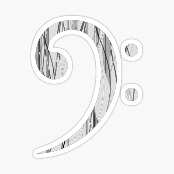 "Bass Clef" Sticker for Sale by kernowerno | Redbubble