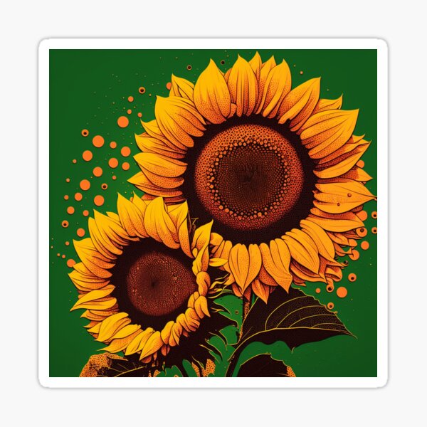 "Sunflowers!" Sticker for Sale by scollum | Redbubble