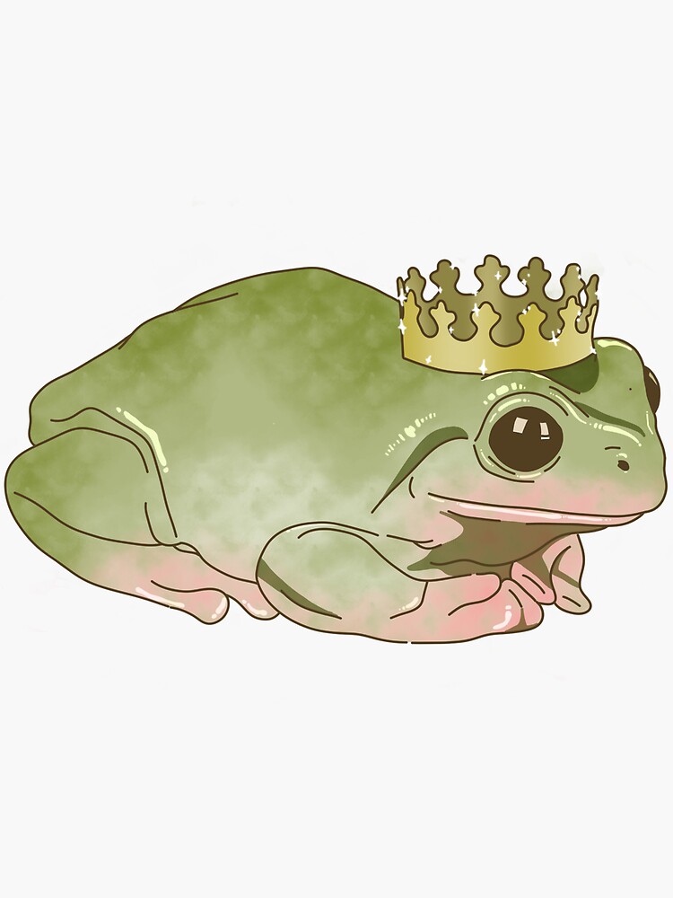 "Queen King Crowned Frog" Sticker for Sale by pisculichi | Redbubble