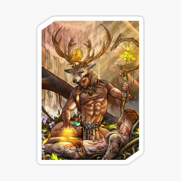"The Druid" Sticker for Sale by St-Jinx | Redbubble