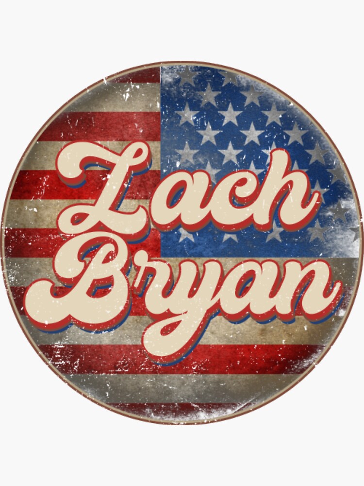 "Retro American Flag Personalized Zach For Fan" Sticker for Sale by JeannineKinder | Redbubble