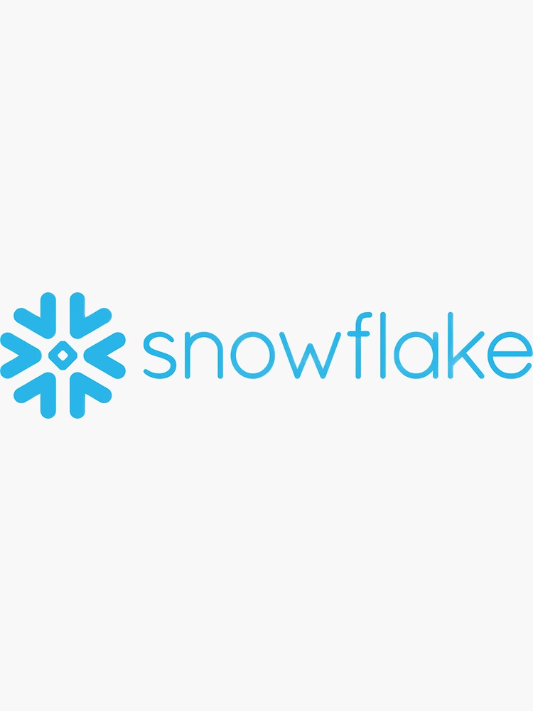 "snowflake data company logo" Sticker for Sale by Tetkobear | Redbubble