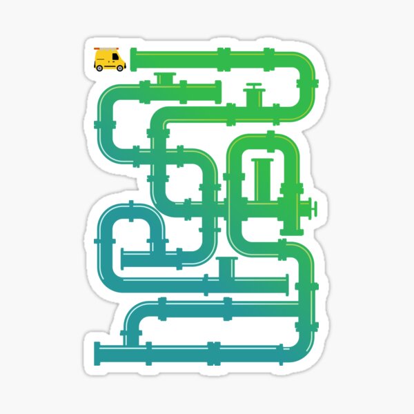 "SMB Plumbing - Pipe Maze" Sticker for Sale by B1ack Sword | Redbubble