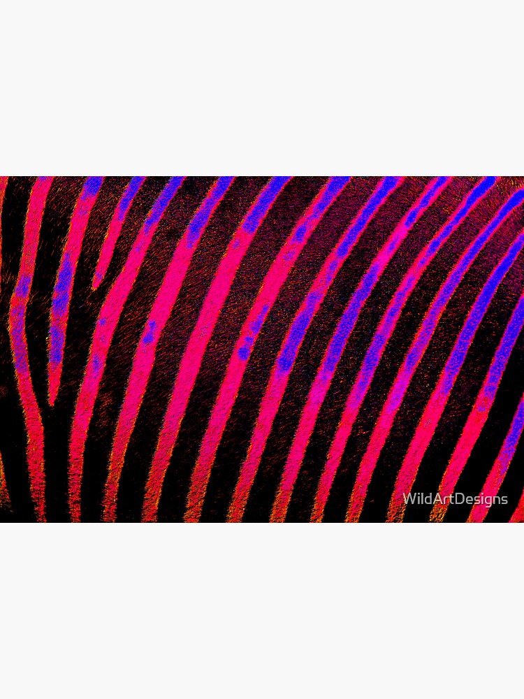 "Electric Zebra Stripes in Neon Red" Sticker for Sale by WildArtDesigns ...