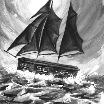 "Dracula Demeter Coffin Ship" Sticker for Sale by mttwood | Redbubble