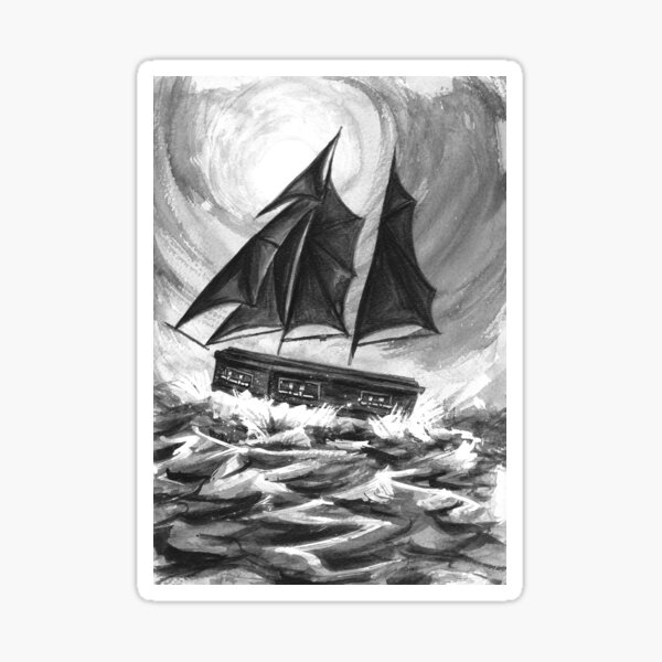 "Dracula Demeter Coffin Ship" Sticker for Sale by mttwood | Redbubble