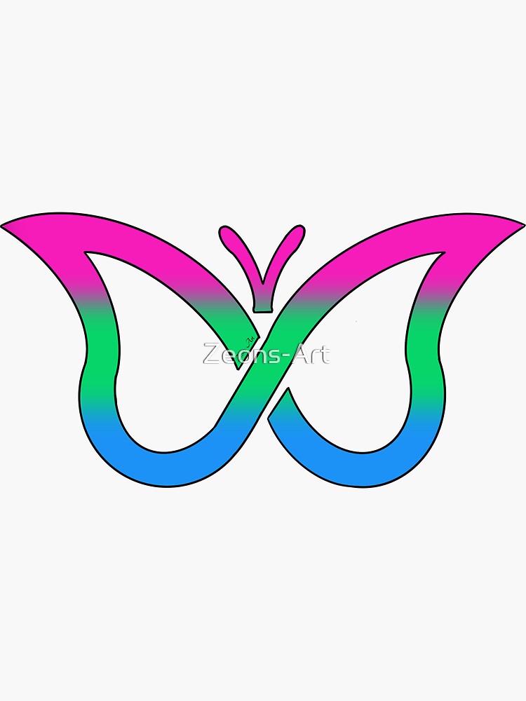 "ADHD and Polysexual Pride Butterfly" Sticker for Sale by Zeons-Art | Redbubble