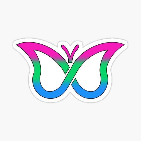 "ADHD and Polysexual Pride Butterfly" Sticker for Sale by Zeons-Art | Redbubble