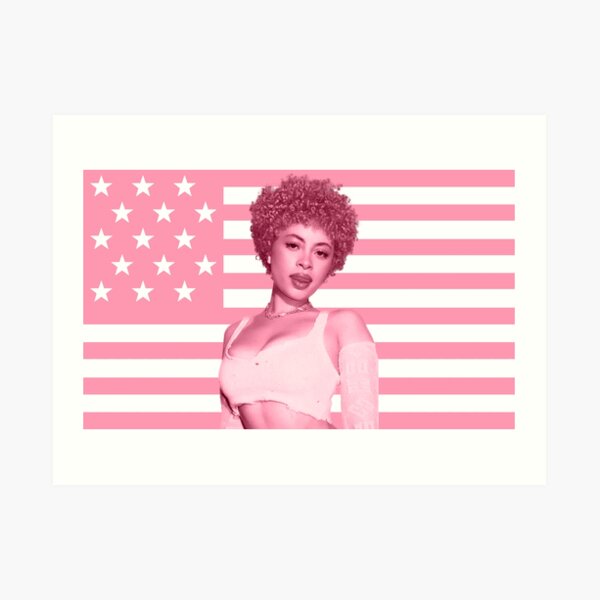 "Ice Spice Pink American Flag Poster" Art Print for Sale by PopShopBant ...