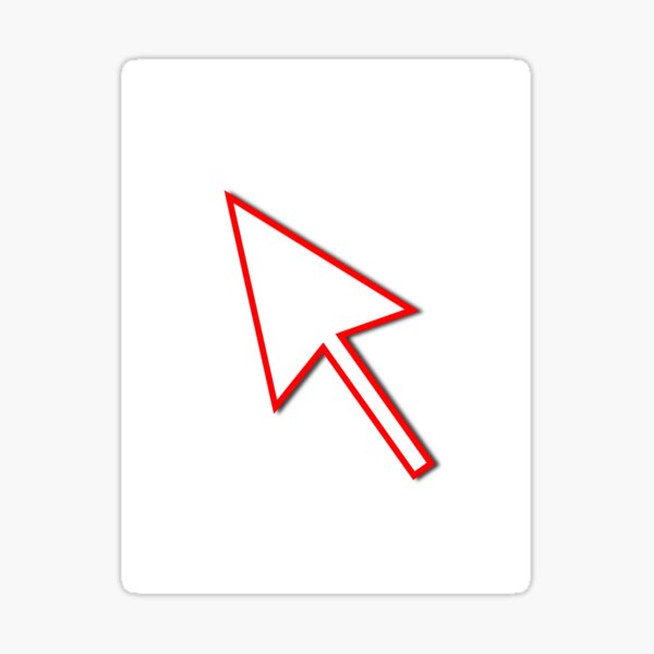 "Cursor Arrow Mouse Red Line" Sticker by hlehnerer | Redbubble