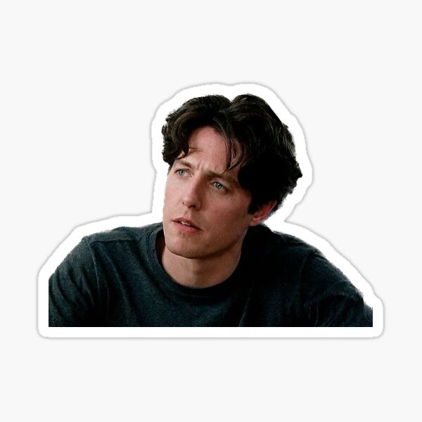 "young hugh grant notting hill " Sticker for Sale by laviniabonomi ...