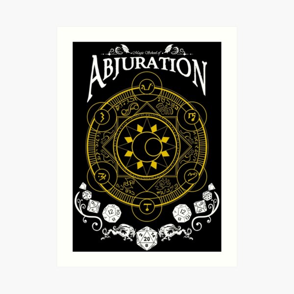 "Abjuration - RPG Magic School Series : White" Art Print by Milmino ...
