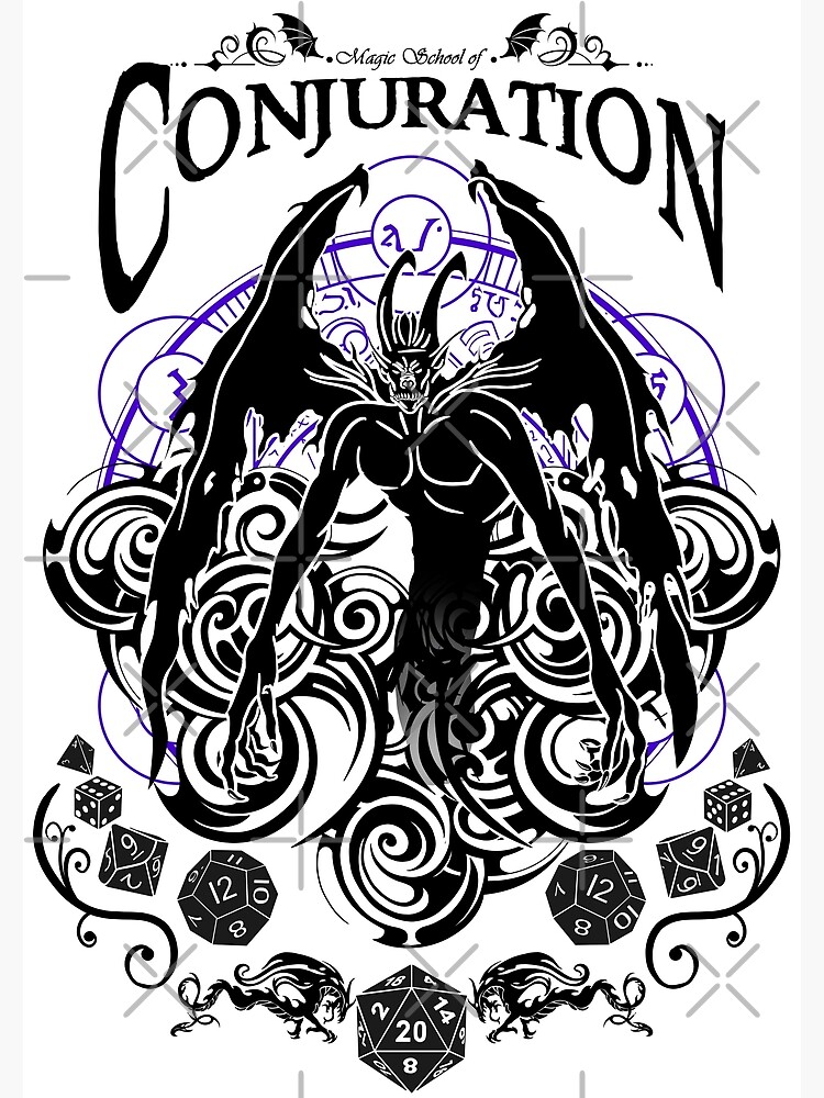 "Conjuration - RPG Magic School Series : Black" Poster by Milmino ...